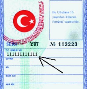 TC kimlik numarasına dikkat!