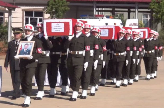 Nusaybin şehitleri Erhan Yıldırım, Hasan Kahraman ve Hasan Basri Tek ...