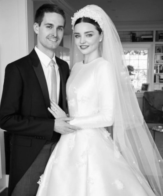 Miranda Kerr ile Snapchat'in kurucusu Evan Spiegel'in düğününden kareler
