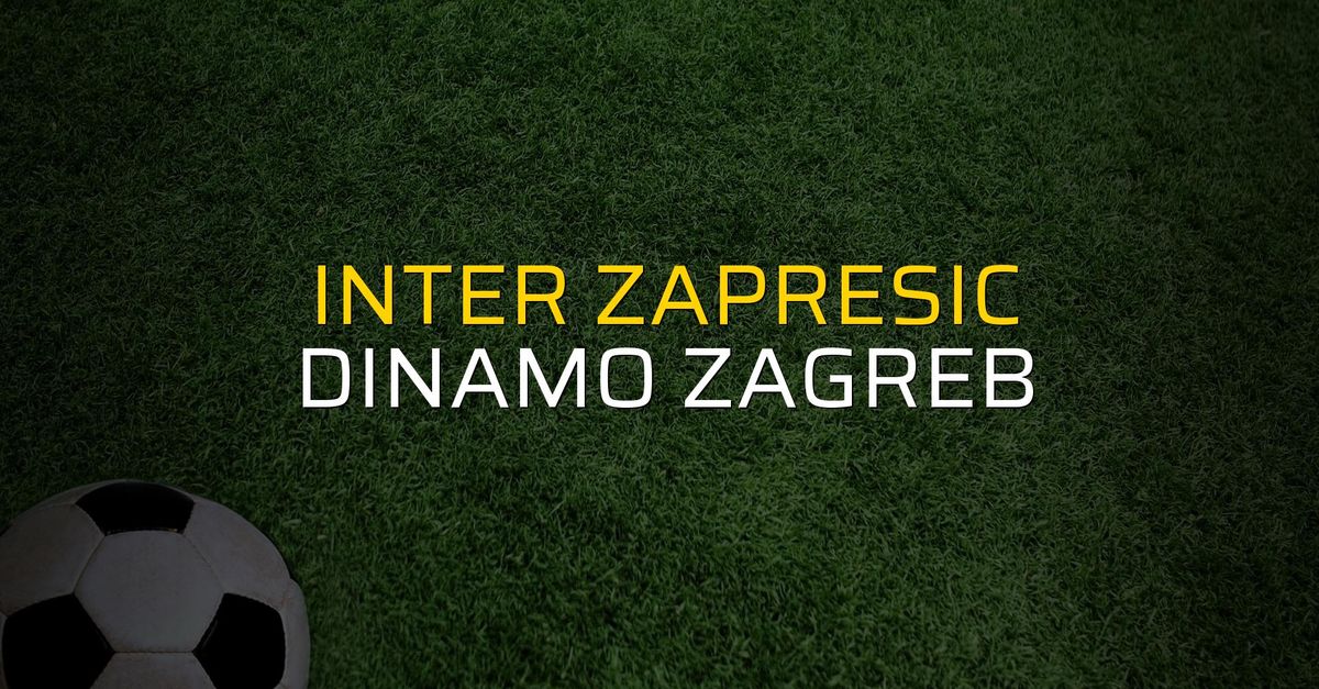 Maç sona erdi: Inter Zapresic: 0 - Dinamo Zagreb:2 - Futbol Haberleri