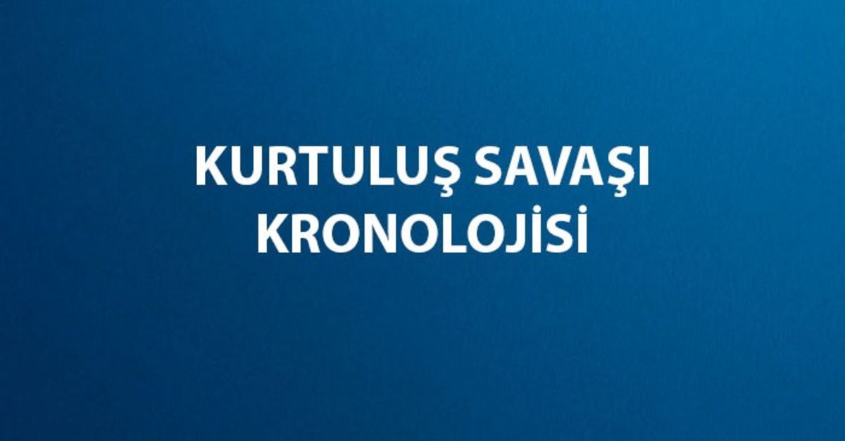 Kurtuluş Savaşı Kronolojisi, Tarihi, Özeti, Cepheleri, Nedenleri ve ...