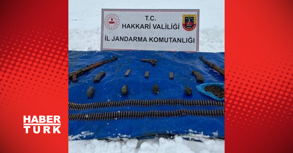 Hakkari kırsalında silah ve mühimmat ele geçirildi