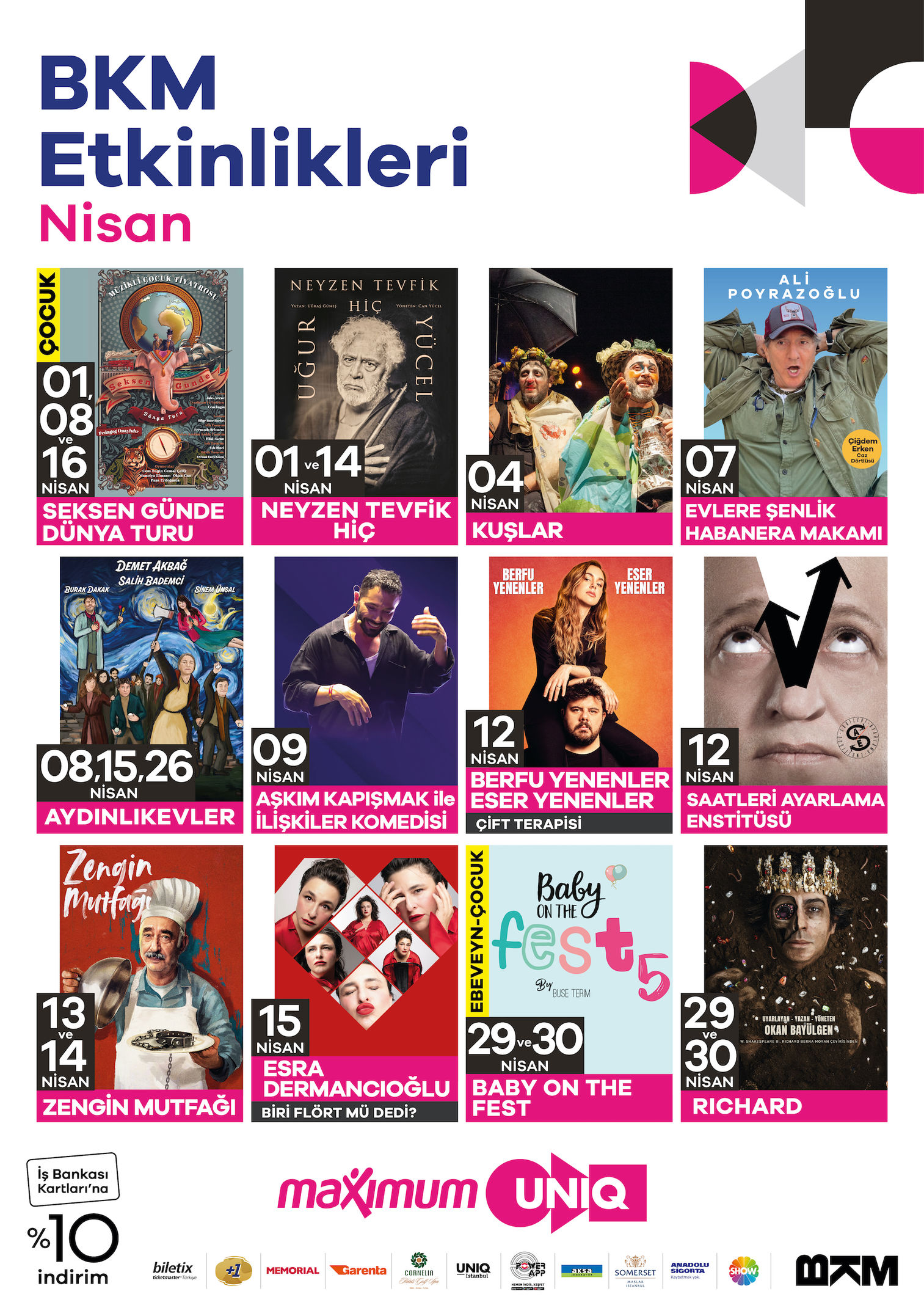 Maximum Uniq'in nisan programı açıklandı