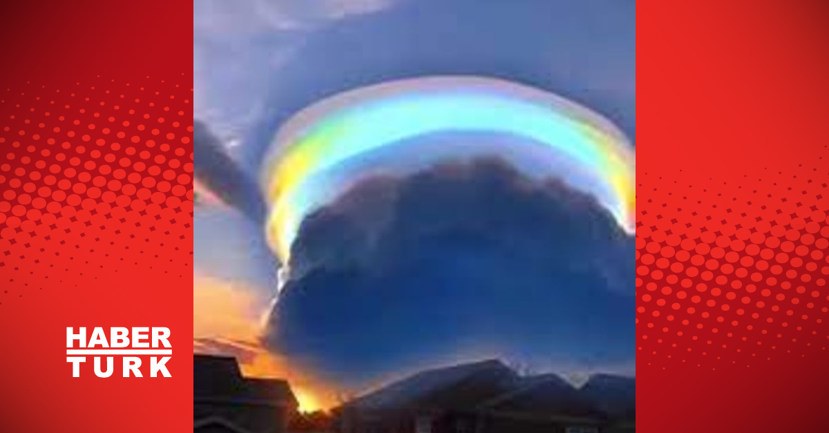 Çin'de hayranlık uyandıran gökkuşağı bulutları böyle görüntülendi ...