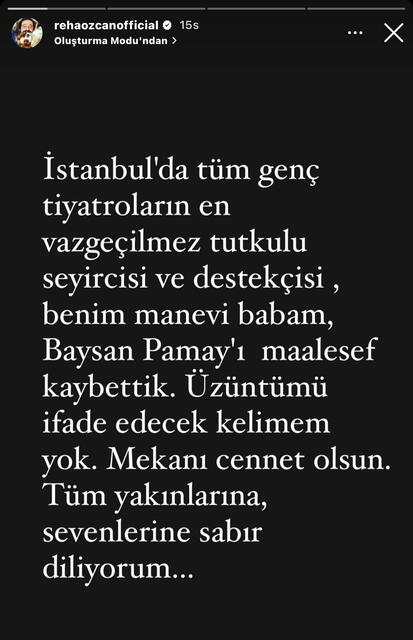 Baysan Pamay, vefat etti