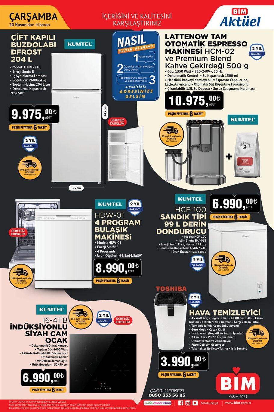 BİM aktüel ürünler 19-20 Kasım 2024: Çekme karavan ve beyaz eşya ...