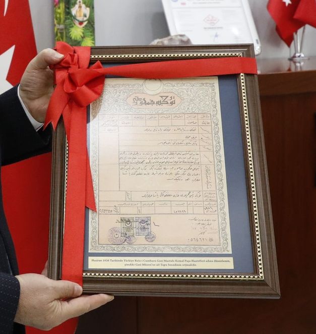 Samsun'da arşivden Atatürk'e ait tapu senedi çıktı