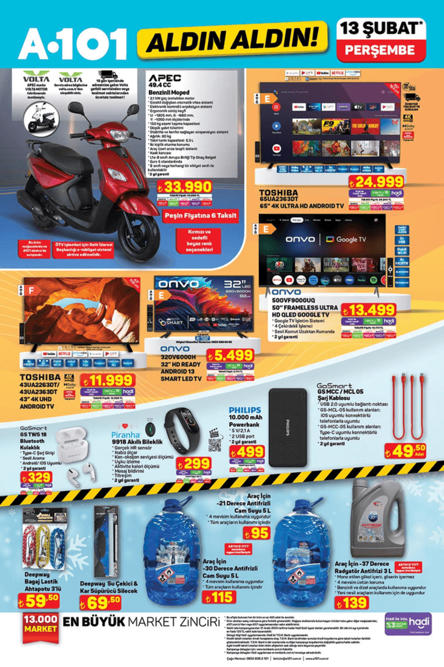 A101 aktüel ürünler kataloğu: Buzdolabı, termosifon, dik süpürge indirimde! 13 Şubat A101 ...
