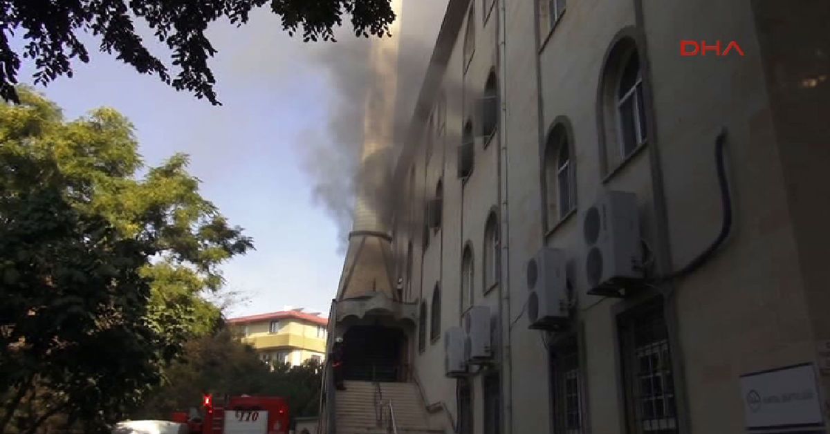 İstanbul Kartal Cevizli'de bulunan bir camide yangın çıktı | Son dakika ...