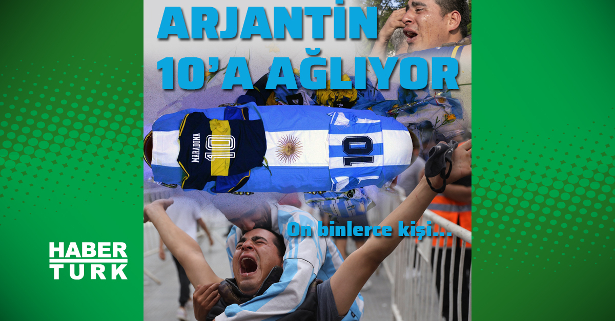 Maradona'nın cenaze törenine binlerce kişi katıldı! Gözyaşları sel oldu ...