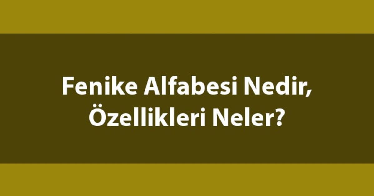 Fenike Alfabesi Harfleri ile Okunuşu: Fenike Alfabesi Toplam Kaç Harf?