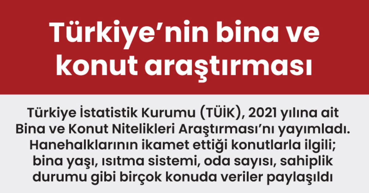 Türkiye’nin bina ve konut araştırması