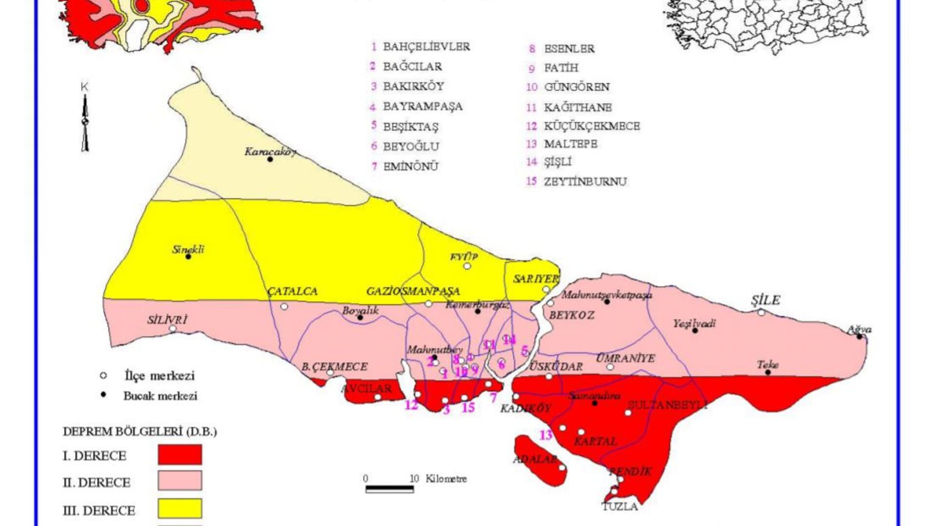 İSTANBUL DEPREM RİSK HARİTASI 2023: İstanbul'da fay hattı nereden ...