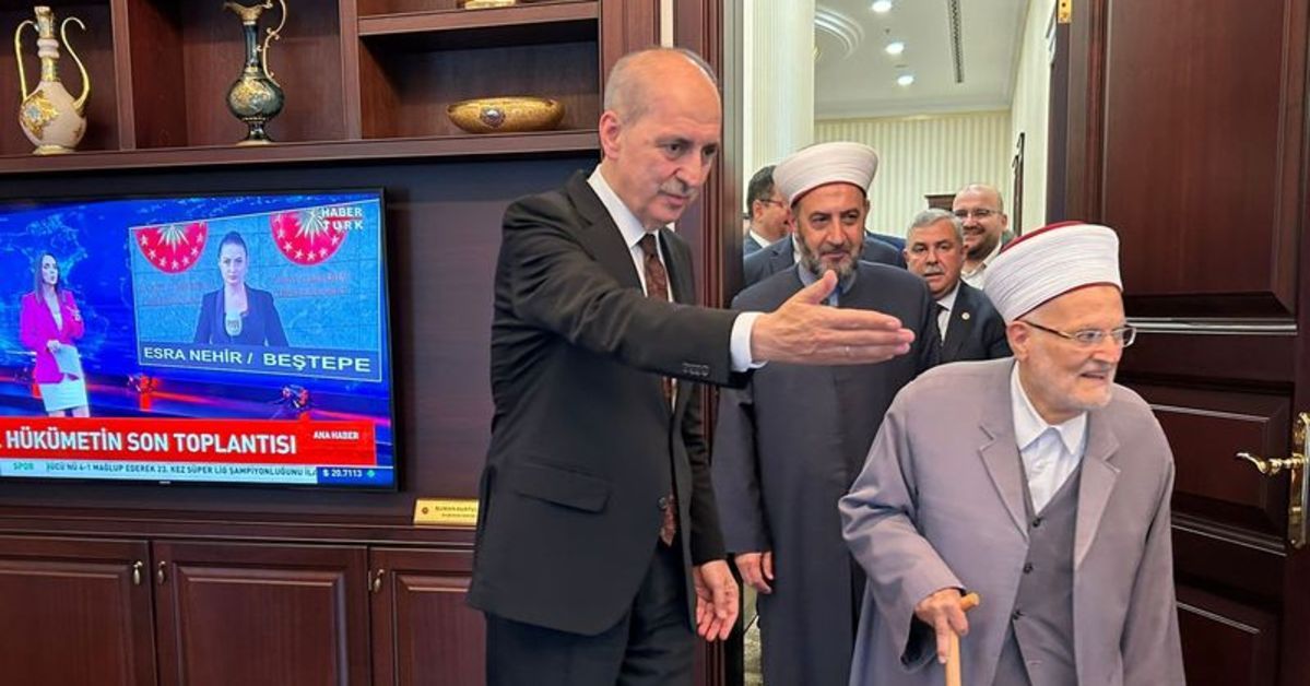 AK Parti Genel Başkanvekili Kurtulmuş, Mescid-i Aksa İmam Hatibi Sabri ...