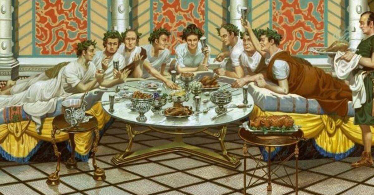 Zenginlik göstergesi mi yoksa tembellik mi? Romalılar yemek yerken ...
