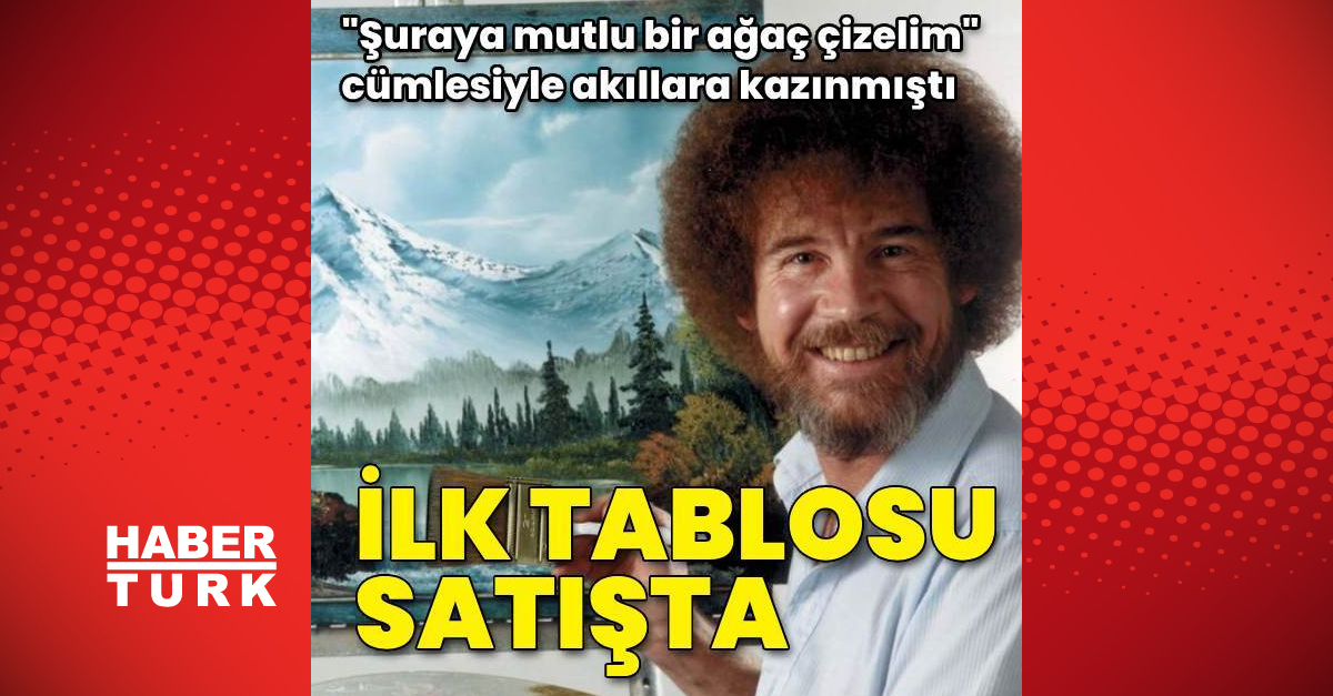 Bob Ross'un programda yaptığı ilk tablo satışta