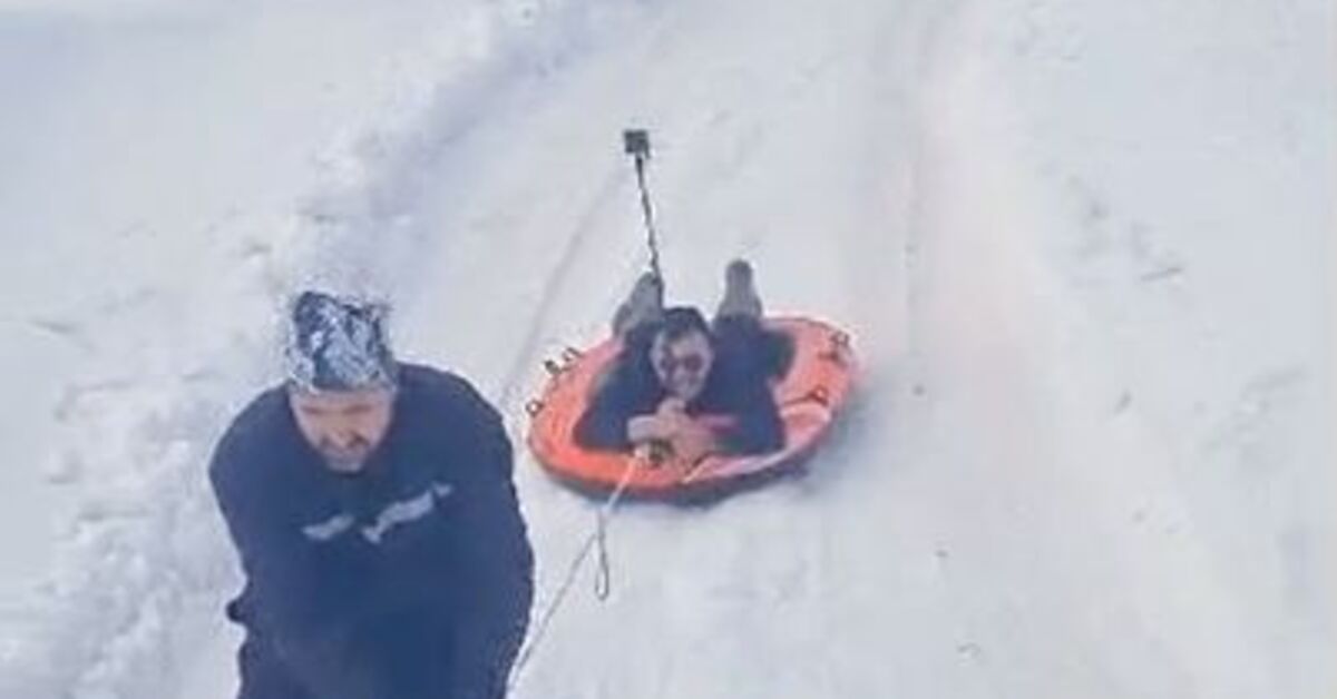 Eğribel Tüneli açılınca eski yol kayak pisti oldu - Son dakika ...