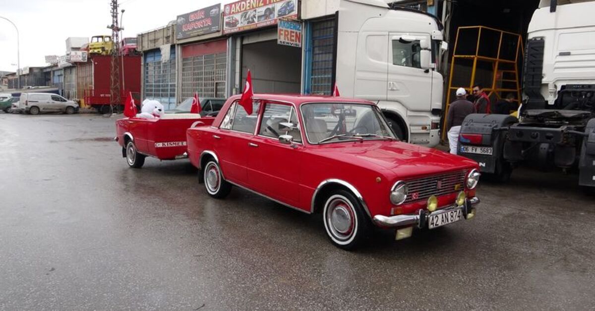 Kaporta ustası Murat 124'ten römork yaptı
