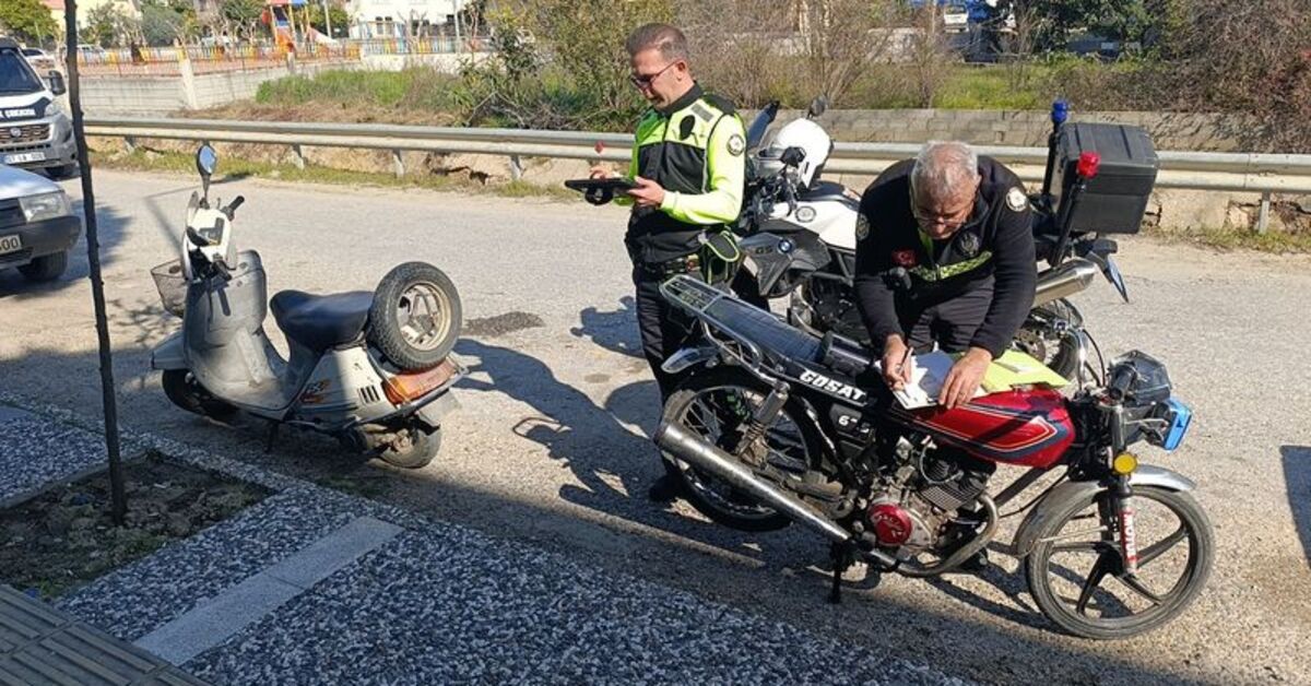 Antalya'da plakasız motosikletlere ceza | Son dakika haberleri
