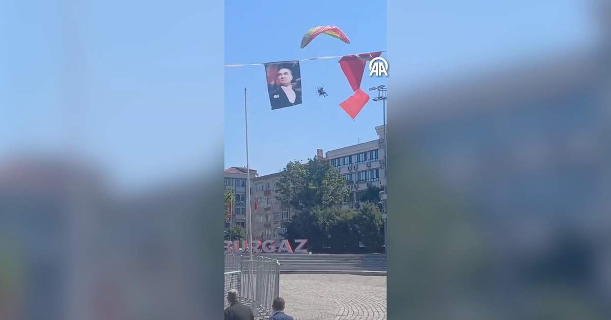 Paramotor kamyonetin üzerine düştü! | Güncel haberler | Son dakika ...