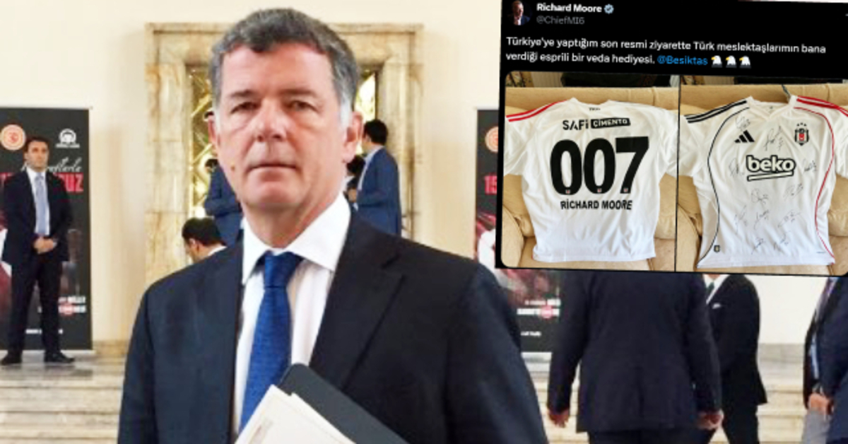 MI6 Başkanı Richard Moore'a 007'li Beşiktaş forması - Magazin haberleri