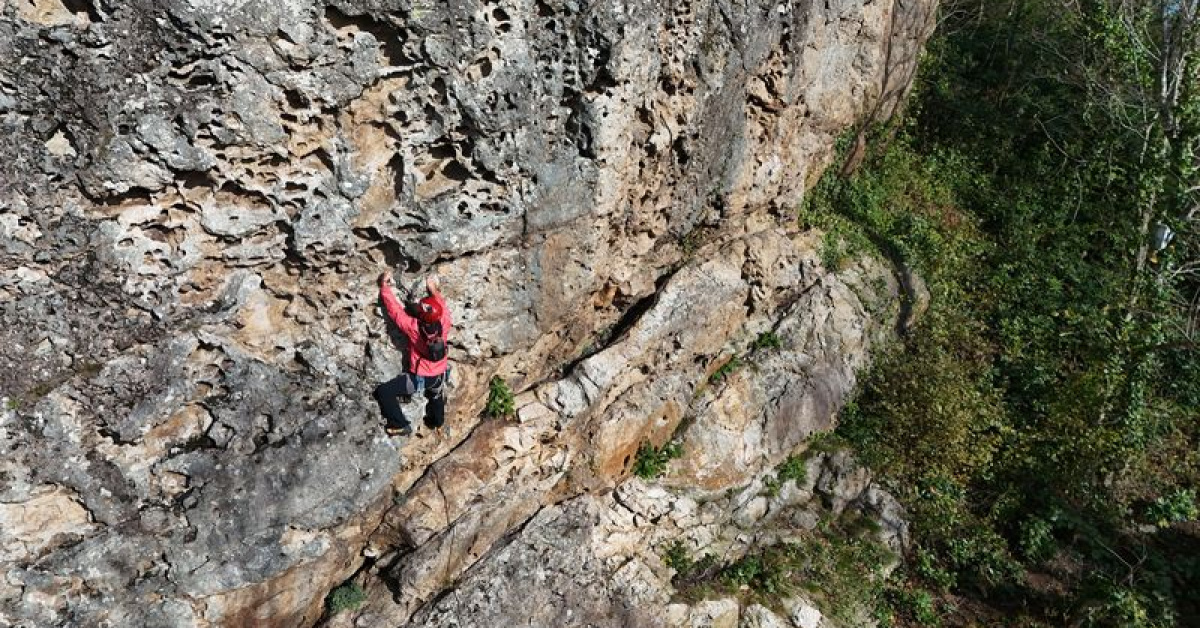 Ordu Yoroz Kent Ormanı'ndaki sarp kayalar dağcıların yeni rotası oldu