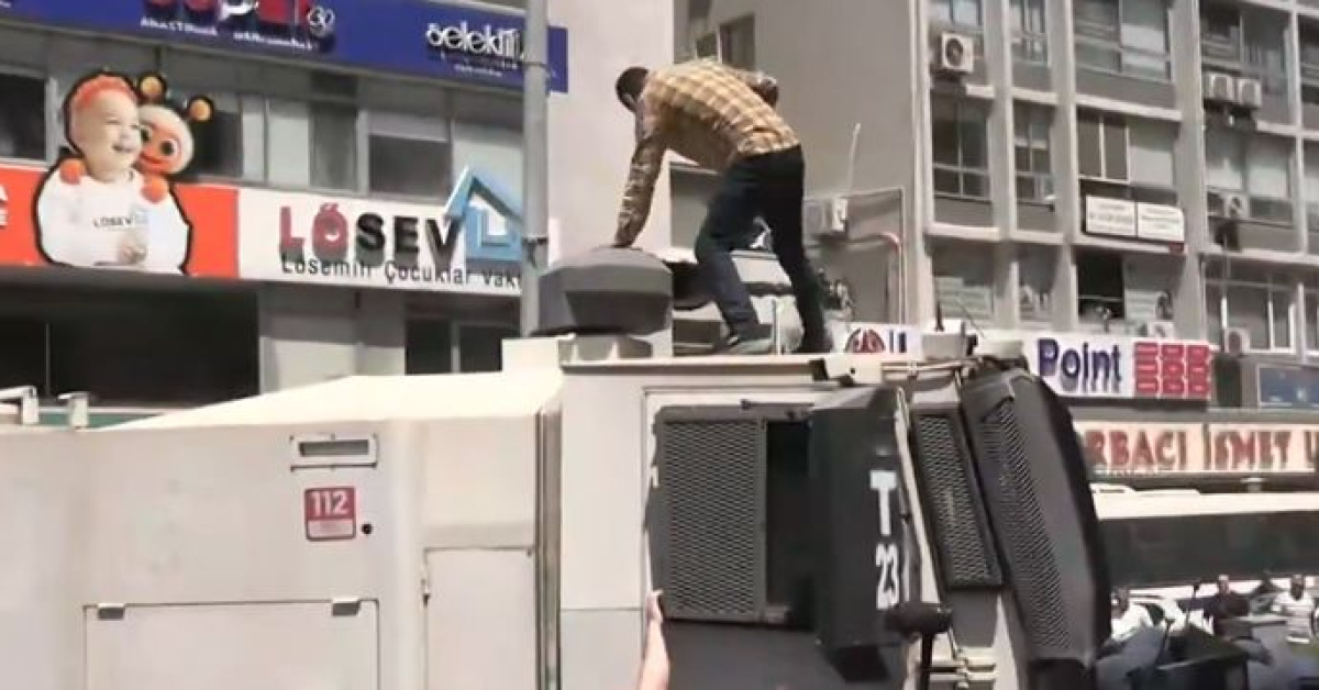 TOMA'ya çıktı, tutuklandı | Son dakika haberleri